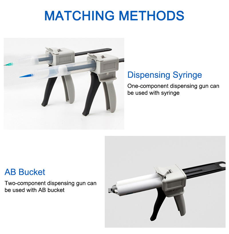 50ml1:1 Dual Cartridge Dispensing Gun for Two Part Cartridge- Haijing