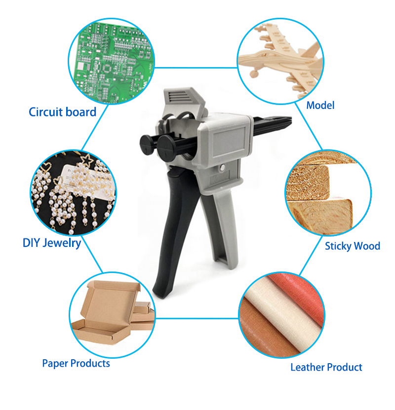 50ml1:1 Dual Cartridge Dispensing Gun for Two Part Cartridge- Haijing